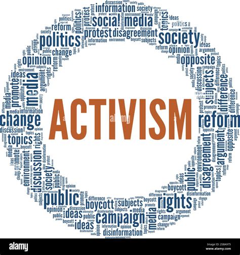 Activism Conceptual Vector Illustration Word Cloud Isolated On White Background Stock Vector