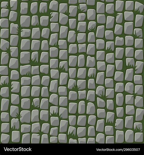 Seamless Pattern Cobblestone Street Paving Vector Image Seamless Pattern Cobblestone Street Paving Vector Image