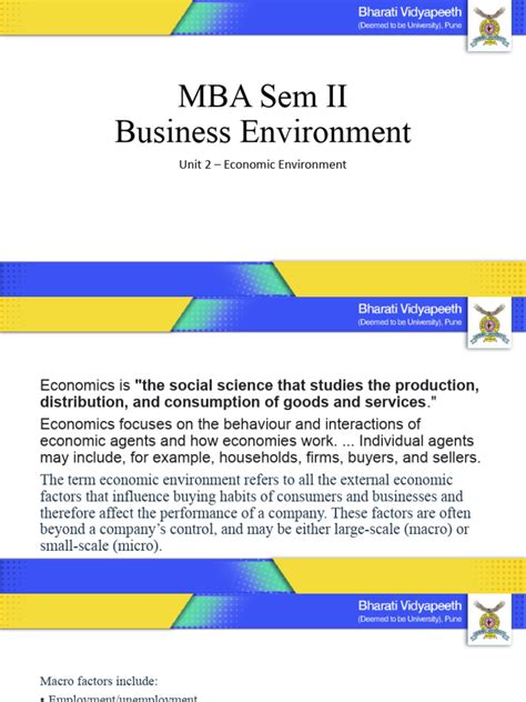 Unit 2 Economic Environment Pdf Monetary Policy Taxes