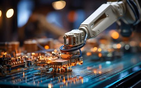 Premium Ai Image Heavy Automation Robot Arm Machine In Smart Factory Futuristic Industry