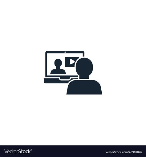 Interactive Course Creative Icon From E Learning Vector Image