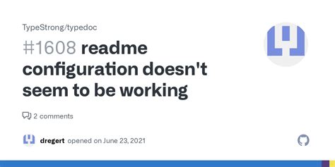 Readme Configuration Doesnt Seem To Be Working · Issue 1608