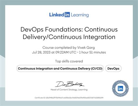 vivek garg on linkedin certificate of completion