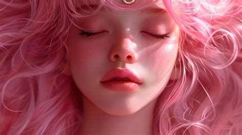 4k Hd Wallpaper Retro 1980s Anime Inspired Pink Haired Girl