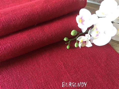 Burgundy Red Dyed Hessian 100 Jute Fabric Sacking Material 10oz Fine Natural Burlap For Wedding