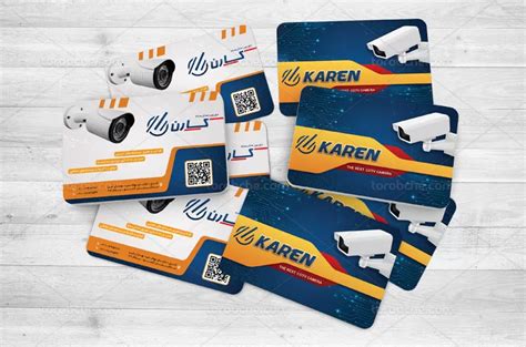 لایه باز کارت ویزیت دوربین مدار بسته گرافیک با طعم تربچه