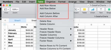 How To Add Delete Hide And Move Columns And Rows In Numbers On Mac