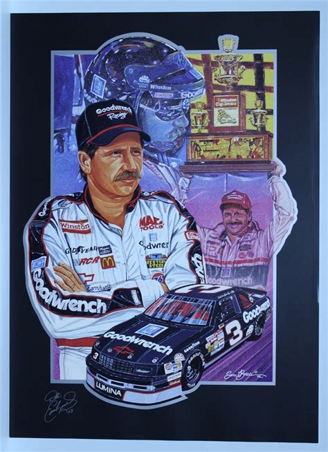 Dale Earnhardt Intimidator Original Sam Bass 21 X 29 Print Planbsalescom
