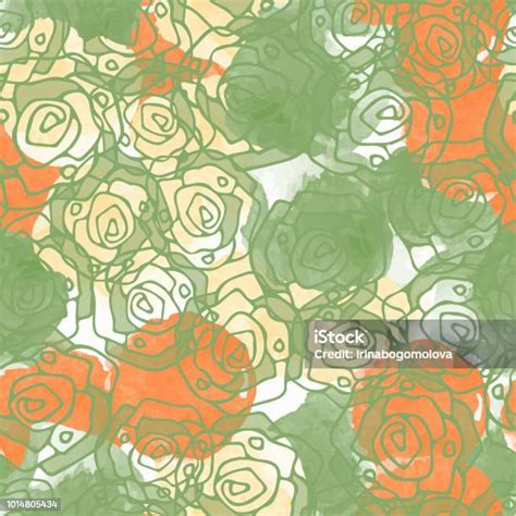 추상 회화 보편적인 자유 수채화 원활한 패턴 장미와 배경 카드 배너 포스터 표지 초대장 헤더 또는 안내 책자에 대 한 그래픽 디자인 손으로 그린된 벡터 텍스처 0명에 대한