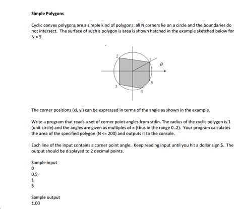 Geometry The Area Of An Irregular Cyclic Polygon From Given Corner
