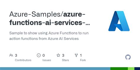 Github Azure Samplesazure Functions Ai Services Agent Dotnet Sample To Show Using Azure