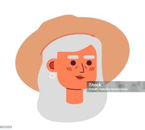 유럽 노인 여자 밀 짚 모자 2d 벡터 아바타 그림 2차 도형에 대한 스톡 벡터 아트 및 기타 이미지 2차 도형 그래픽 사용자 인터페이스 노인 Istock