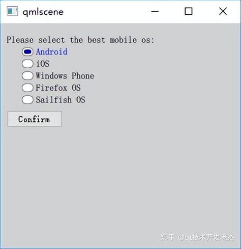 Qt Quick 常用元素：radiobutton，checkbox 与 Groupbox 知乎