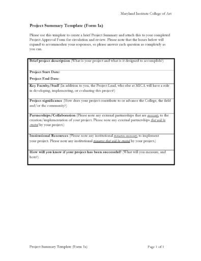 40 Perfect Project Summary Templates Examples 40 Perfect Project Summary Templates Examples