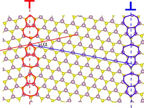 Schematic Of Mos 2 Gb Atomic Structures With Mo Polar Red And S Polar