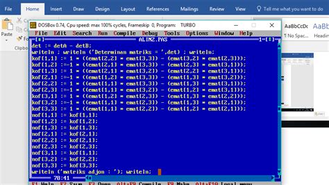 Membuat Program Hitungan Matriks Invers Dengan Bahasa Pemograman Pascal