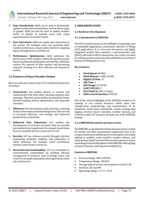 Solar Powered Iot Enabled Weather Monitoring System With Ajax Based Webserver For Data