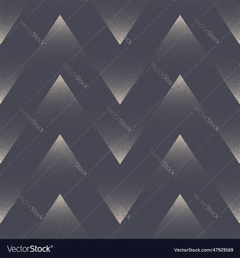 Zigzag Striped Dynamic Seamless Pattern Dot Work Vector Image