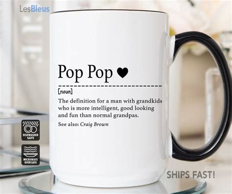 Pop Pop Defintion Mug Pop Pop T Pop Pop Defintion Coffee Mug Grandpa Mug Personalized Pop