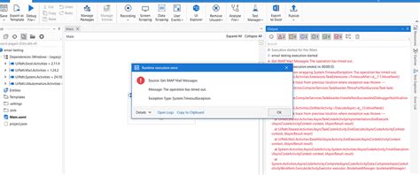 Operation Time Out Error While Reading In Mail Activities Uipath Community Forum
