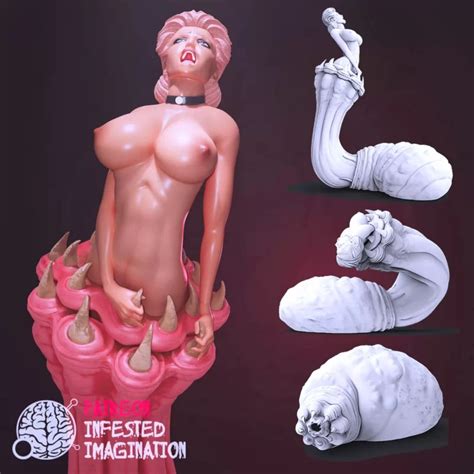 Carnictis Eating Female Vore Worm 3d Print Model