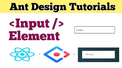 How To Use Input Component Of Ant Design Ant Design Input Tutorial Antd Input Prefix Antd