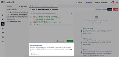 Datasets With Patameters Flowtrail Ai