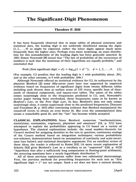 The Significant Digit Phenomenon Pdf Mathematical Concepts Teaching Mathematics
