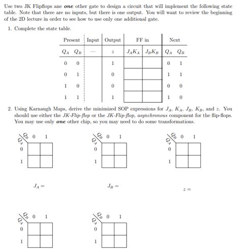 Solved Use Two Jk Flipflops Ane One Other Gate To Design A