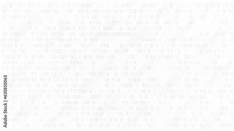 High Tech Intrigue Abstract White Background Infused With Binary Code