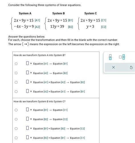 Solved Consider The Following Three Systems Of Linear