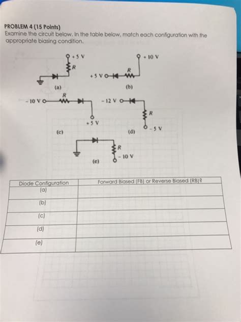 Solved Examine The Circuit Below In The Table Below Match Chegg