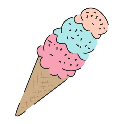 Ice Cream Simple Outline Clipart 28580846 Vector Art At Vecteezy