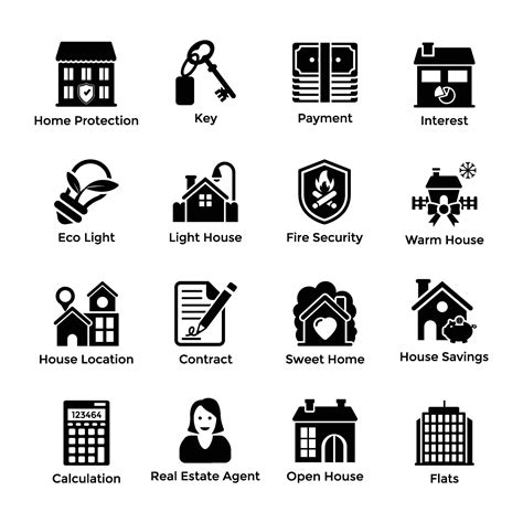 Real Estate Icon Set 27851156 Vector Art At Vecteezy