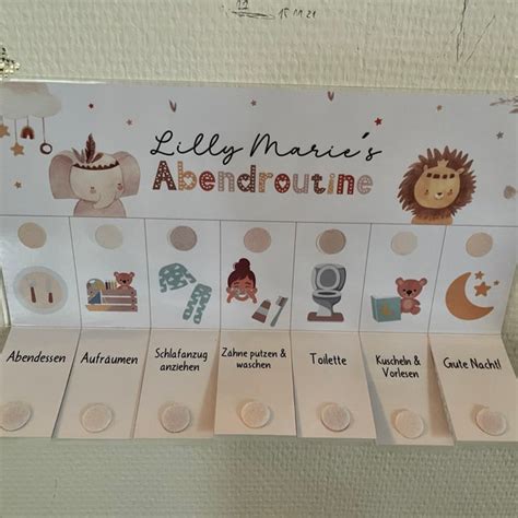 Morgen And Abendroutine Für Kinder Boho Routineplan Mit Sternchen Routineplan Für Kinder