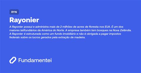 Ryn Rayonier Fundamentei