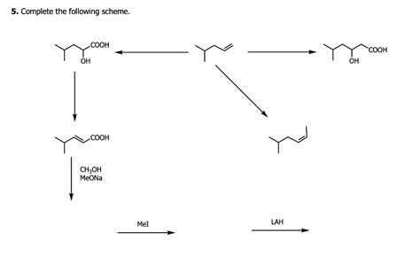 Solved 5 Complete The Following Scheme