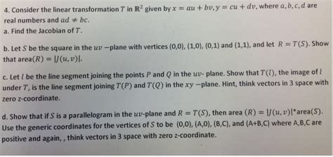 Consider The Linear Transformation T In R2 Given By X
