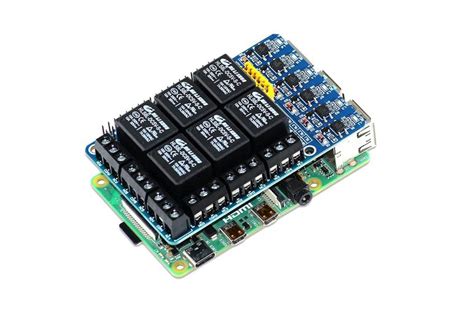 Pirelay 6 A 6ch Power Relay Module For Raspberry Pi Oz Robotics