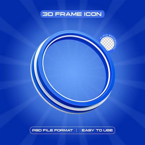 소셜 미디어 서클 프로필 프레임 3d 렌더 일러스트레이션 무료 Psd 파일