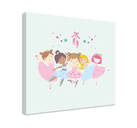 발레 별 다채로운 그림 보육원 벽 그림 Tenstickers
