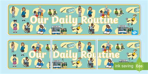 Our Daily Routine Display Banner Linsegnante Ha Fatto