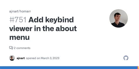 Add Keybind Viewer In The About Menu · Issue 751 · Ajnarthomarr · Github