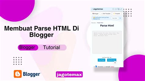 Membuat Halaman Parse Html Di Blogger