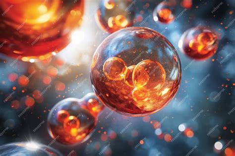 Premium Photo Water Molecule Hydrogen Oxygen Atoms Molecules Magnification Microscope Atom