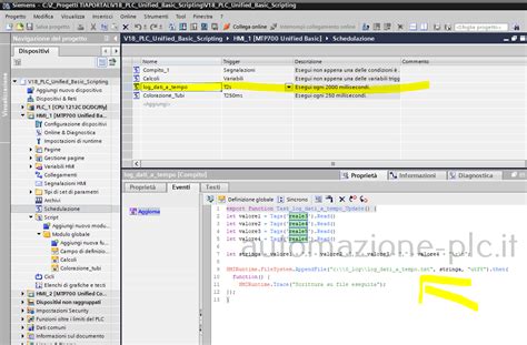 Corso Programmazione Wincc Unified Siemens Dimostrazione Scripting
