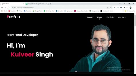 Portfolio Website In Html Css Javascript Webdevelopment Html Css