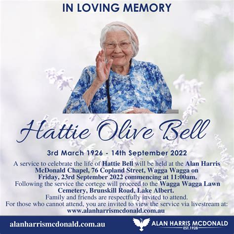 Hattie Olive Bell Alan Harris Mcdonald