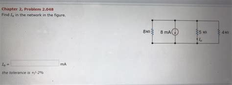 Solved Chapter 2 Problem 2 048 Find Io In The Network In Chegg Com