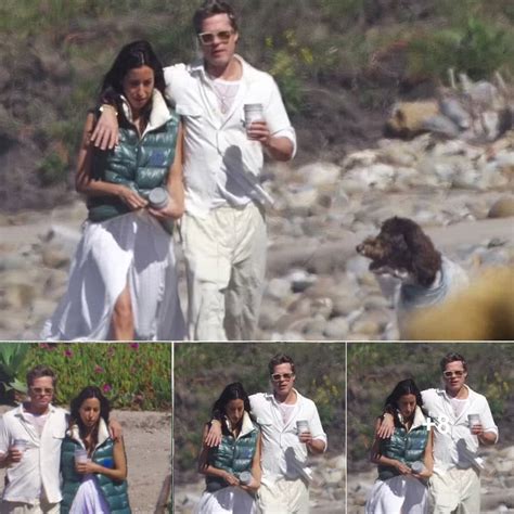 Brad Pitt And Ines De Ramon Share Romantic Beach Stroll Amid Ongoing